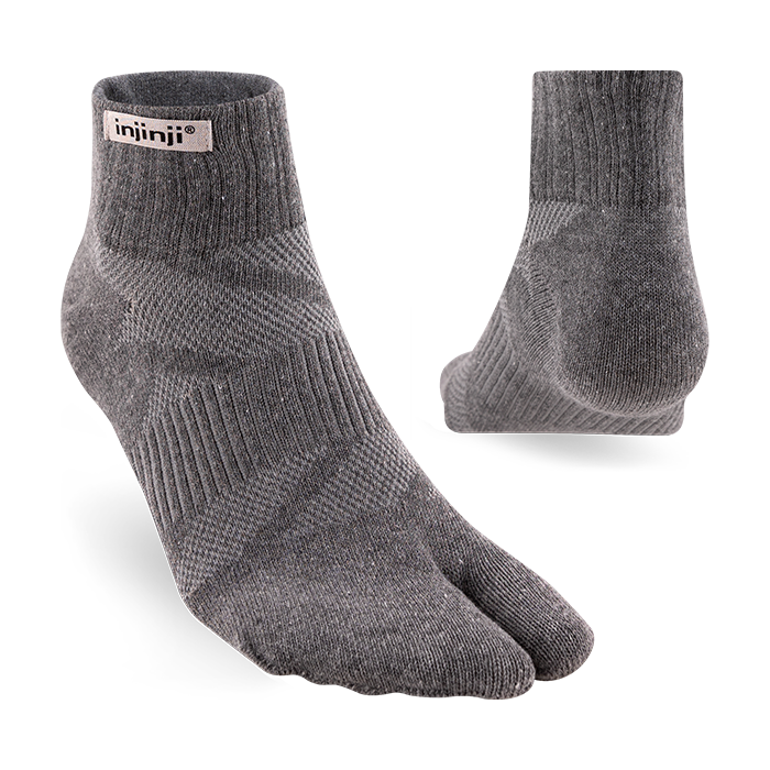 Injinji SPLIT-TOE Mini Crew - Ash — socksforliving.com