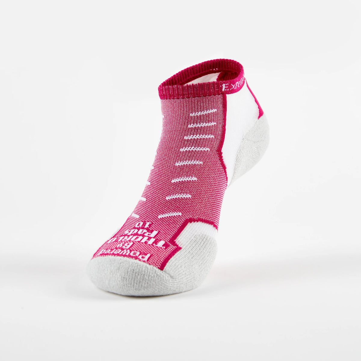 Thorlo Experia Coolmax Micro-Mini Socks (XCCU) Grey/Pink ...